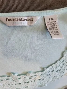 drapers & damons | Tops | Drapers Damons Crochet Trim Short Sleeve Top ...